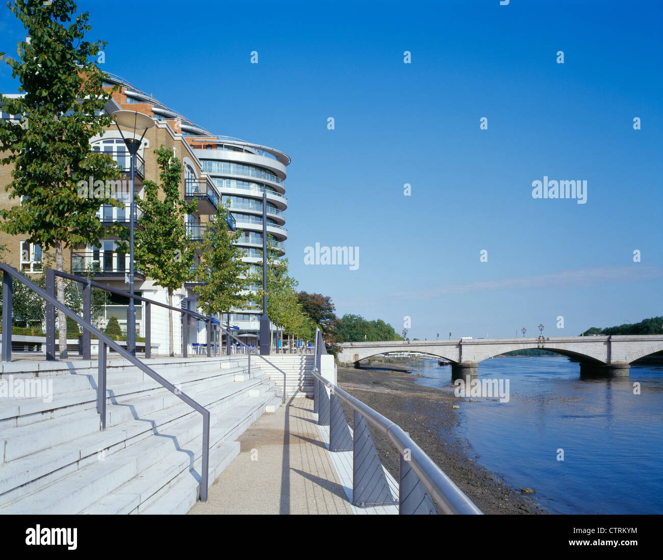 putney wharf development overall view along the thames Stock Photo - Alamy