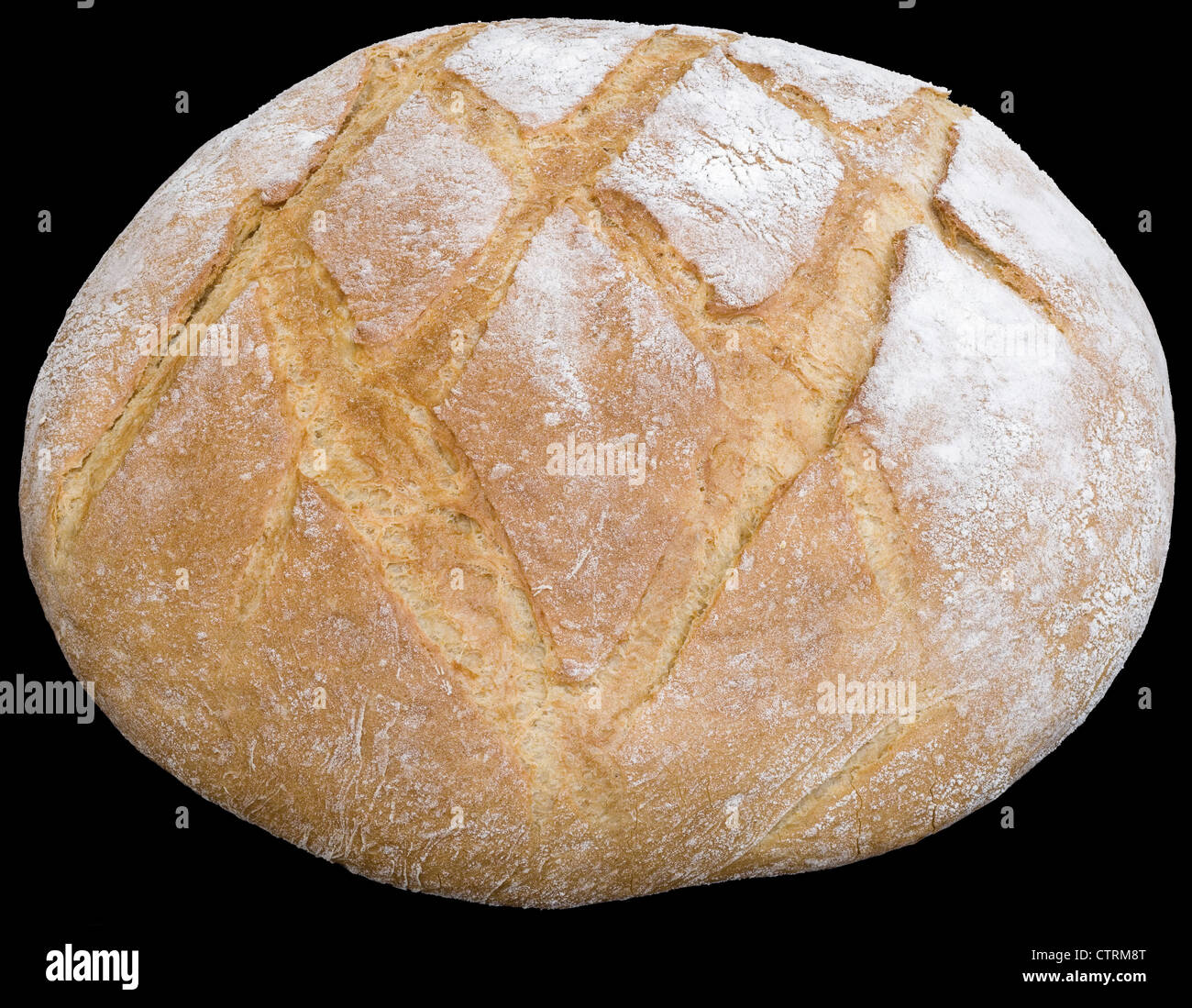 Big Round Bread Loaf Isolated on White Background Stock Photo - Alamy