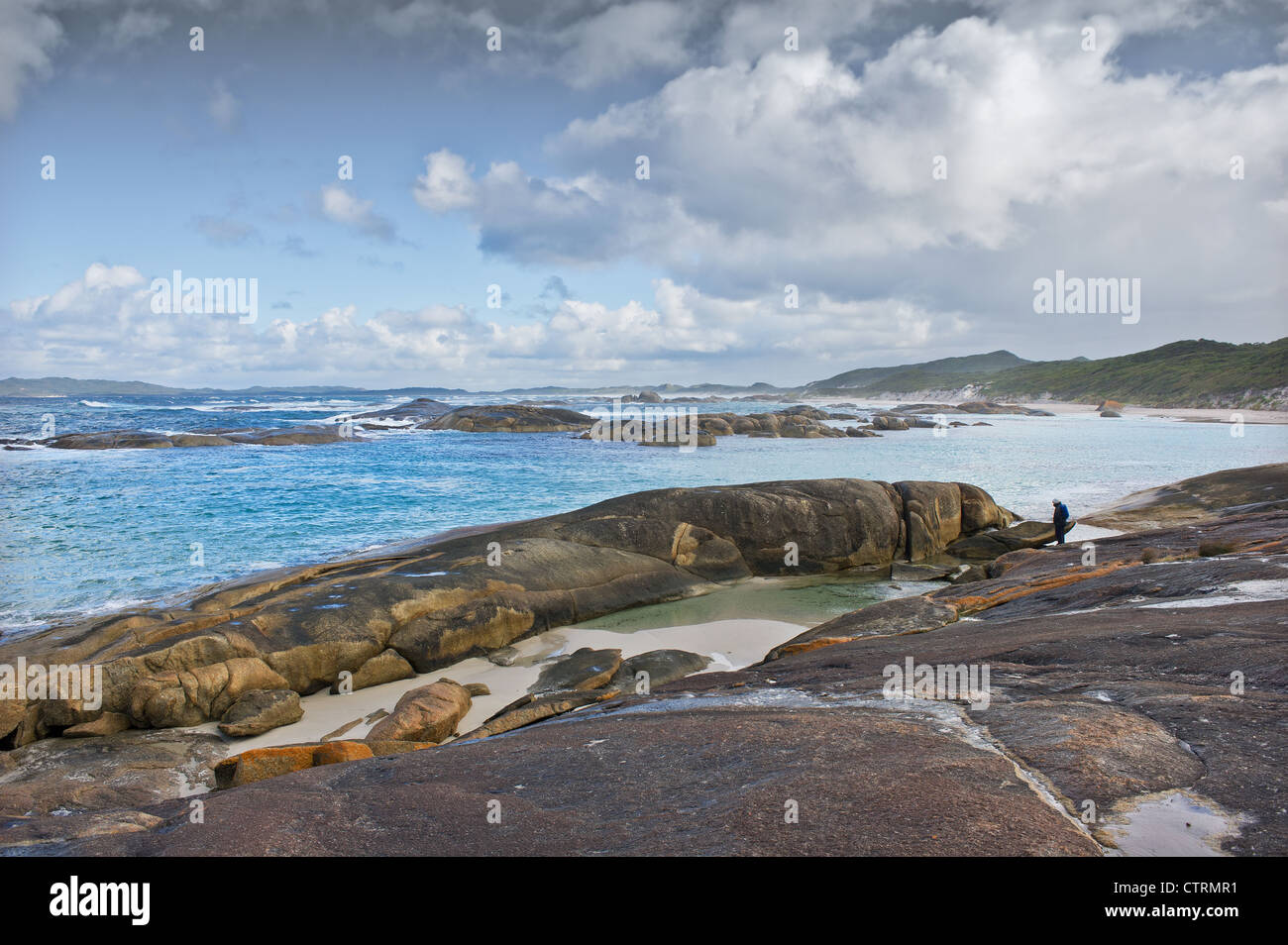 Rocks at Greens Pool off the coast of William Bay National Park in ...