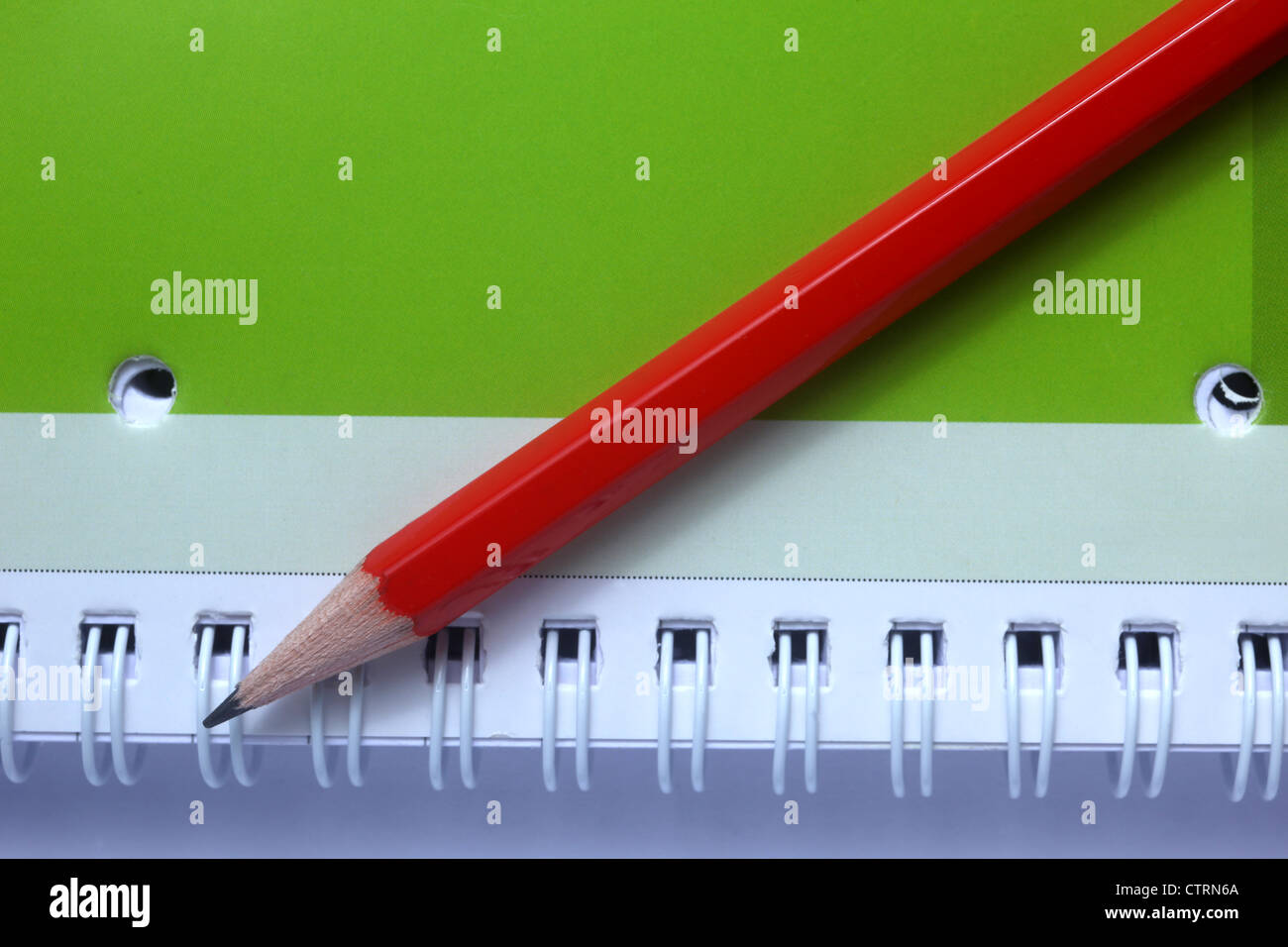 Pencil on note book Stock Photo - Alamy