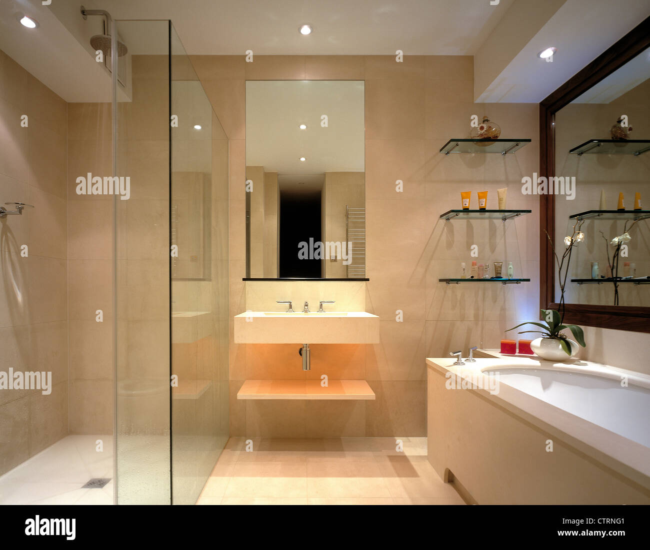 private house interior view - bathroom Stock Photo - Alamy