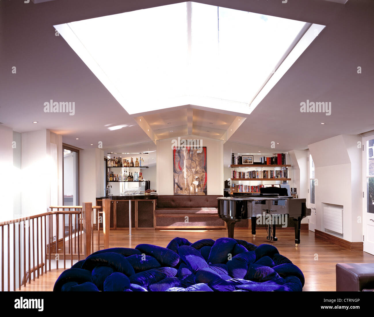 private house interior view - living room on top floor Stock Photo - Alamy