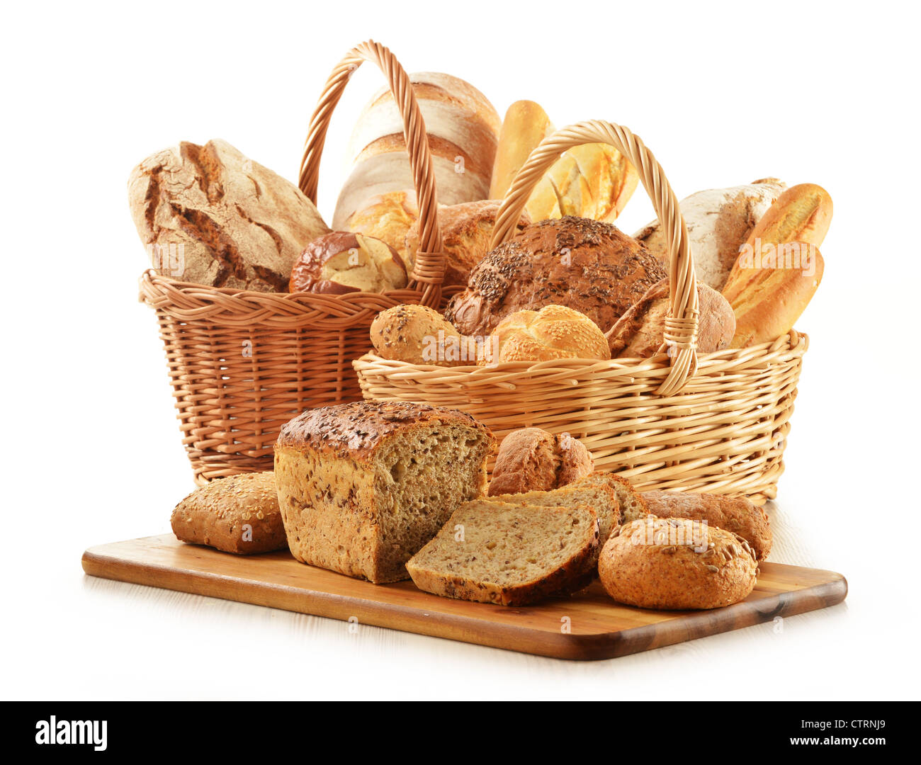Composition with baking products isolated on white Stock Photo - Alamy