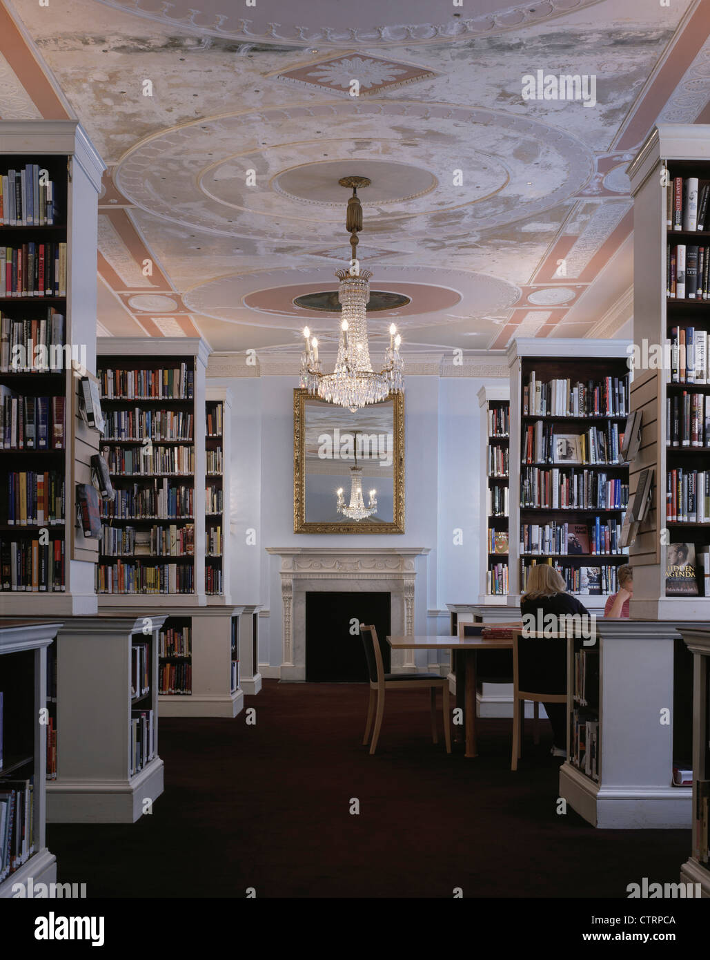 royal society of arts library with decorated ceiling (restoration ...