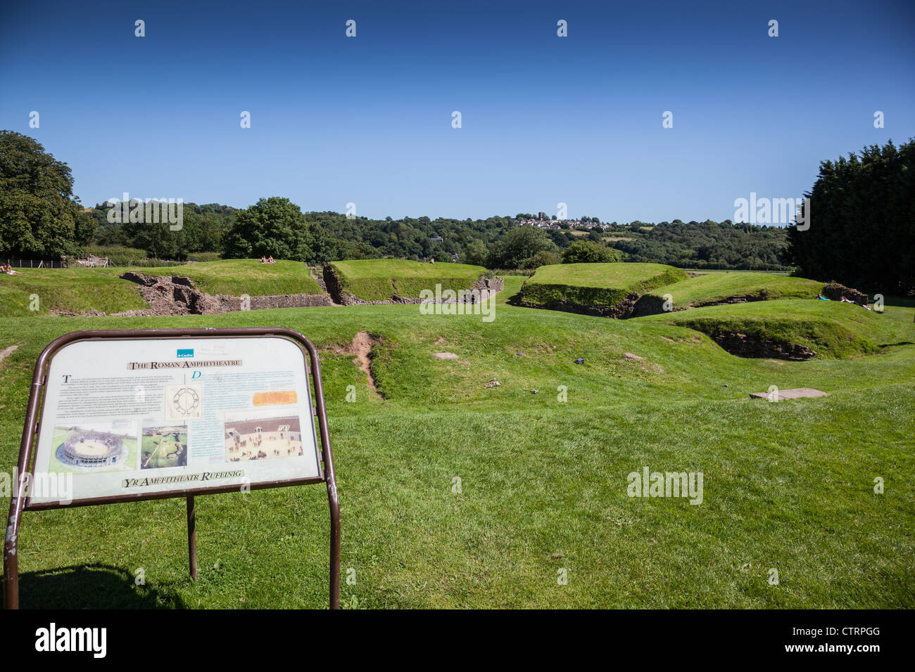 The Roman Amphitheatre, Caerleon, Wales Stock Photo - Alamy