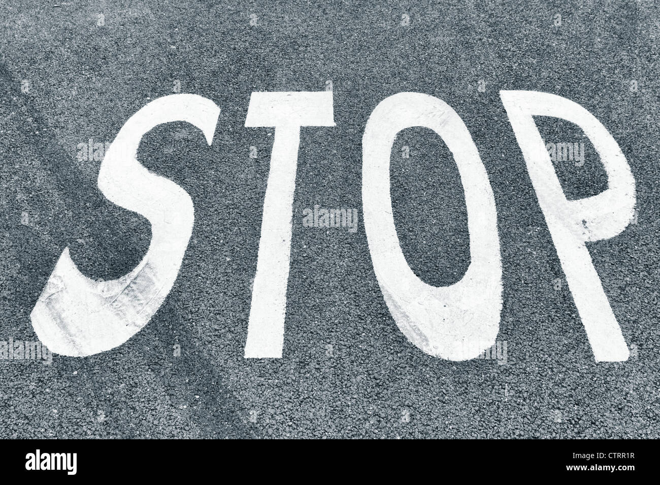 Stop road marking hi-res stock photography and images - Alamy