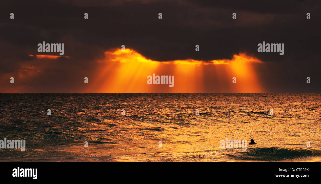 Sunset at Trigg Beach in Western Australia Stock Photo - Alamy