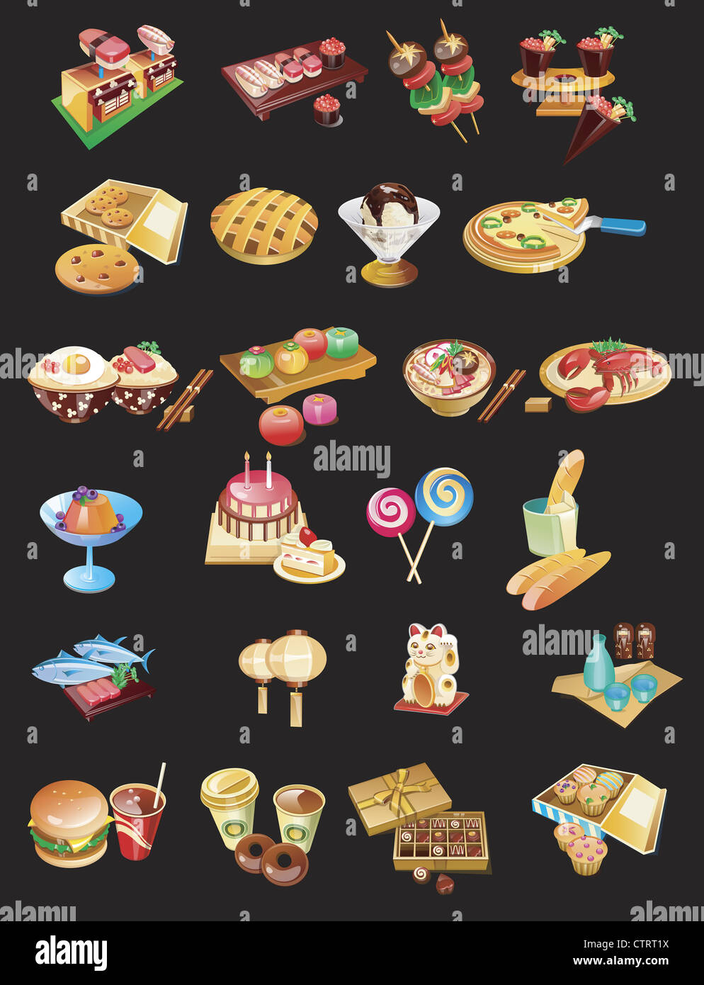 International food set Stock Photo - Alamy