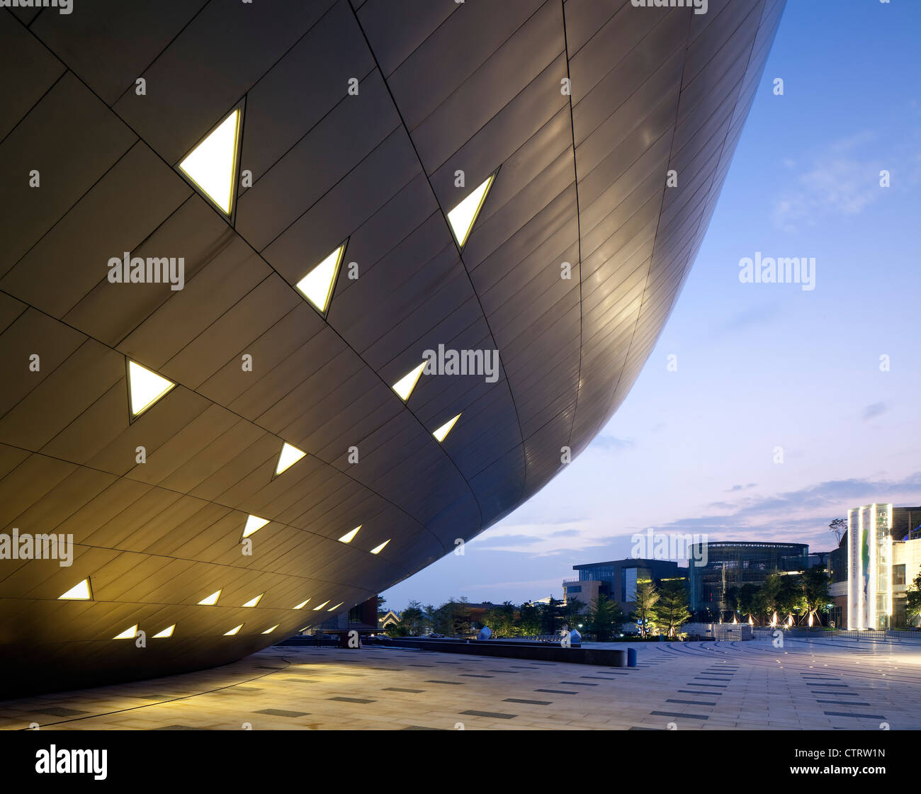 Pebble Shaped Exhibition Centre In The Rapidly Expanding City Of ...