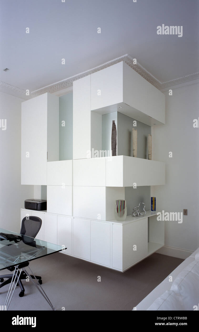 private house storage + display cabinet in living room Stock Photo - Alamy
