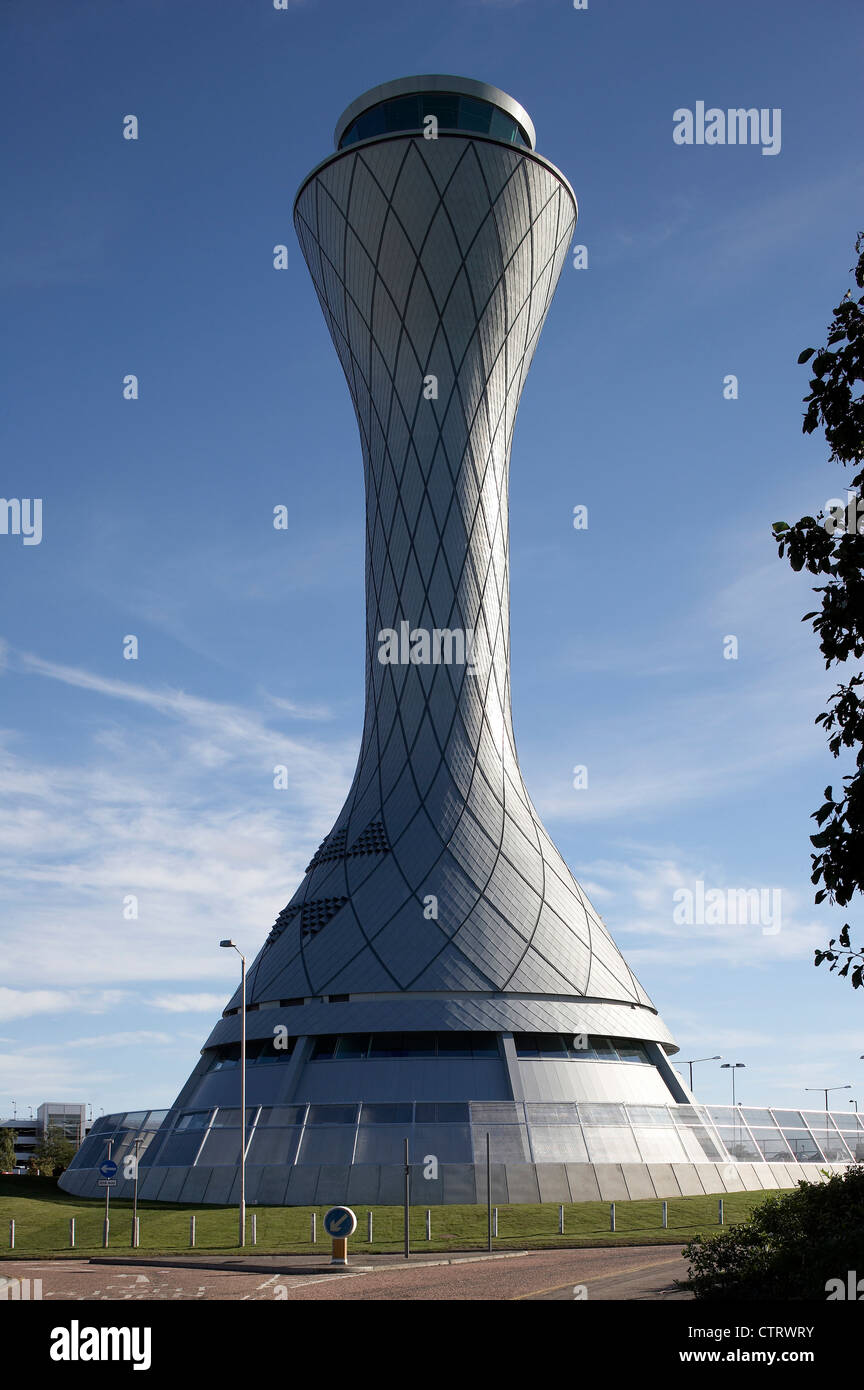 air traffic control tower stand alone view from link road Stock Photo ...