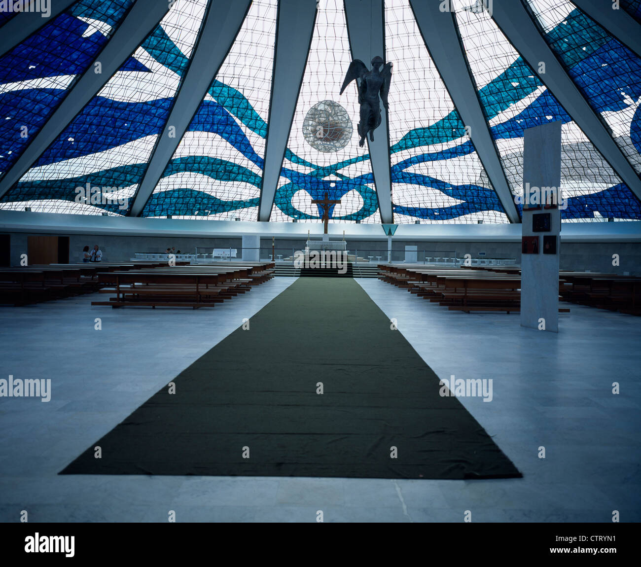 Inside Brasilia Cathedral Stock Photos & Inside Brasilia Cathedral ...