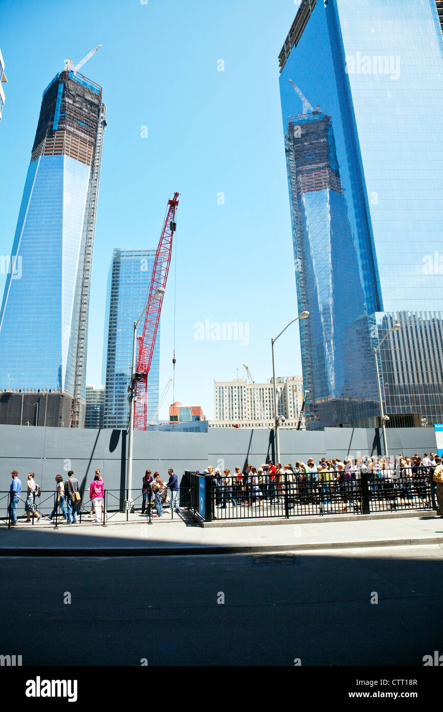 The nearly finished Freedom Tower in New York, Manhattan. Under ...
