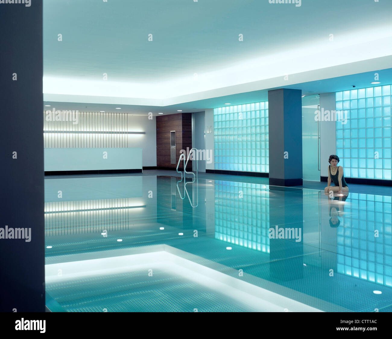 holmes place health club view in pool area toward stairs Stock Photo ...