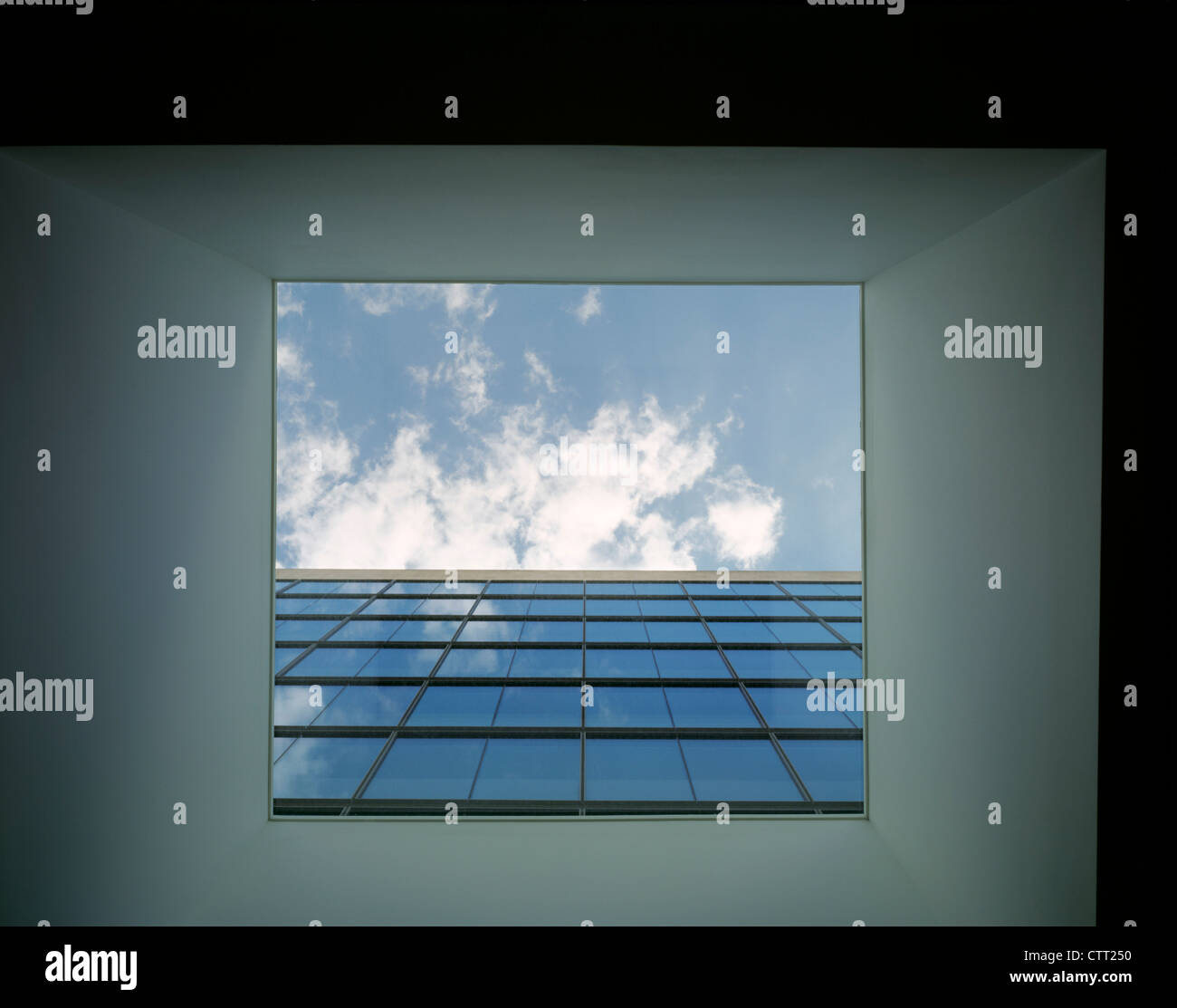 met building skylight up view from 3rdfloor Stock Photo - Alamy