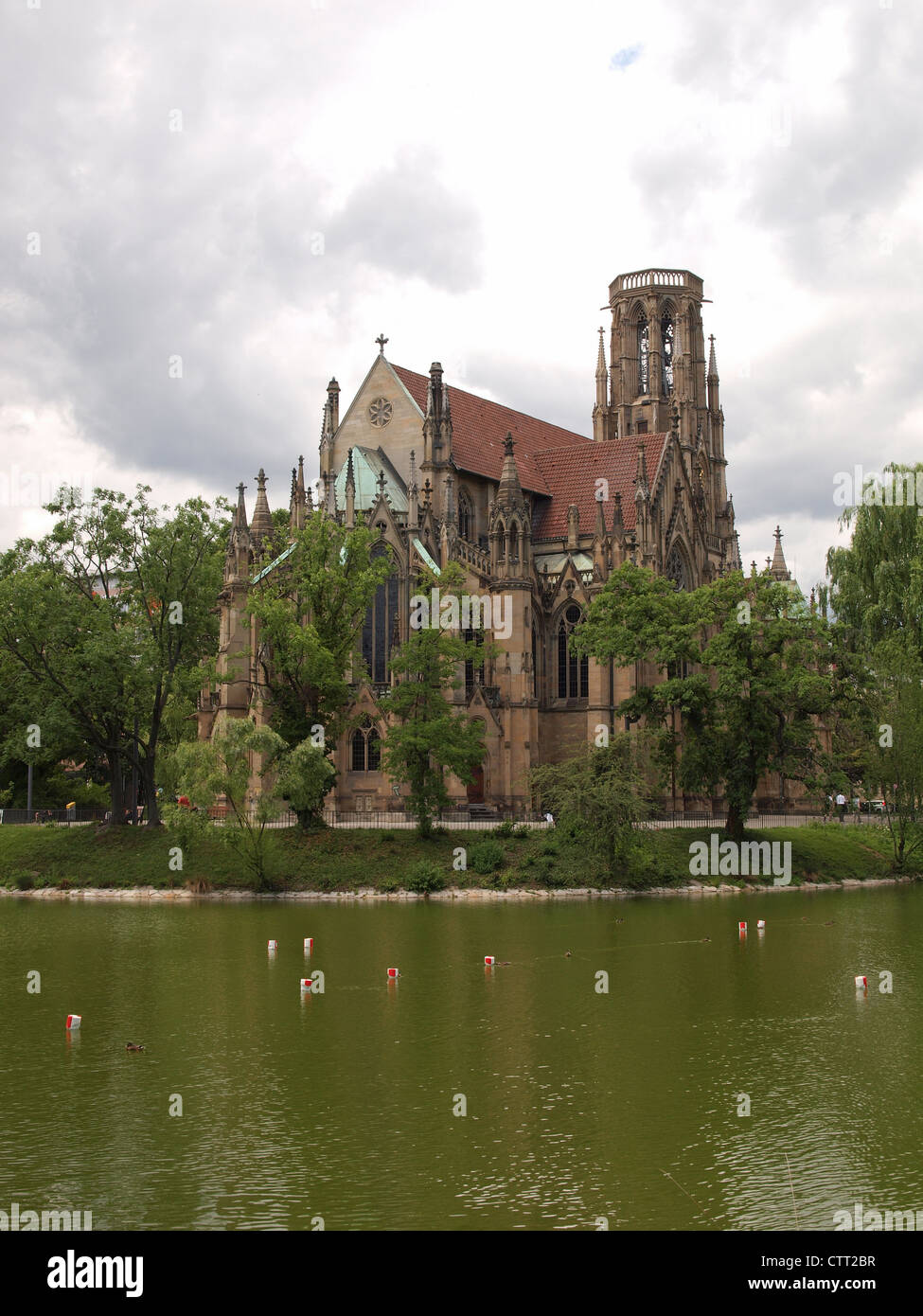 The Johanneskirche gothic church in Stuttgart, Germany Stock Photo - Alamy