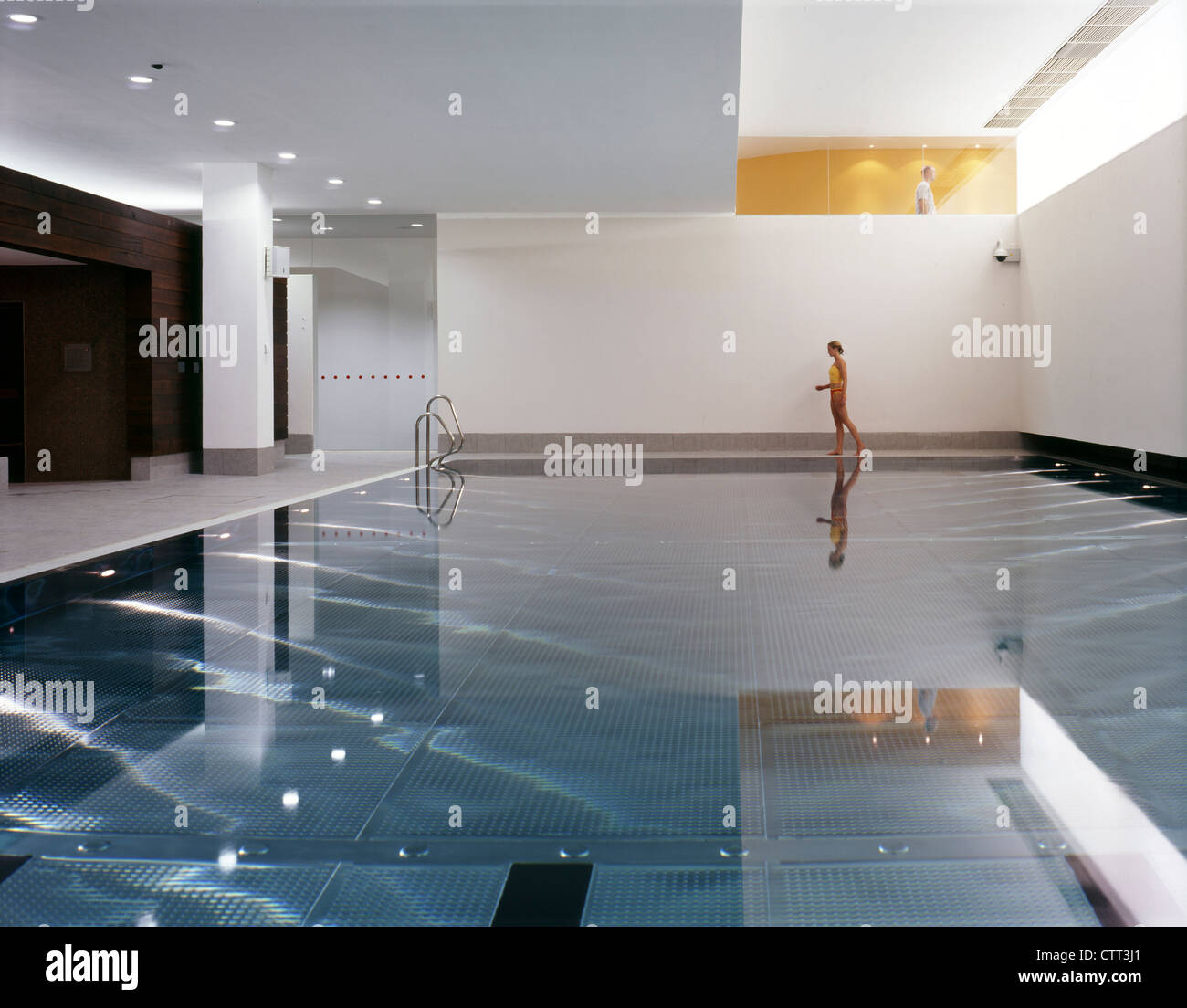 holmes place overall of main swimming pool towards studio areas Stock ...