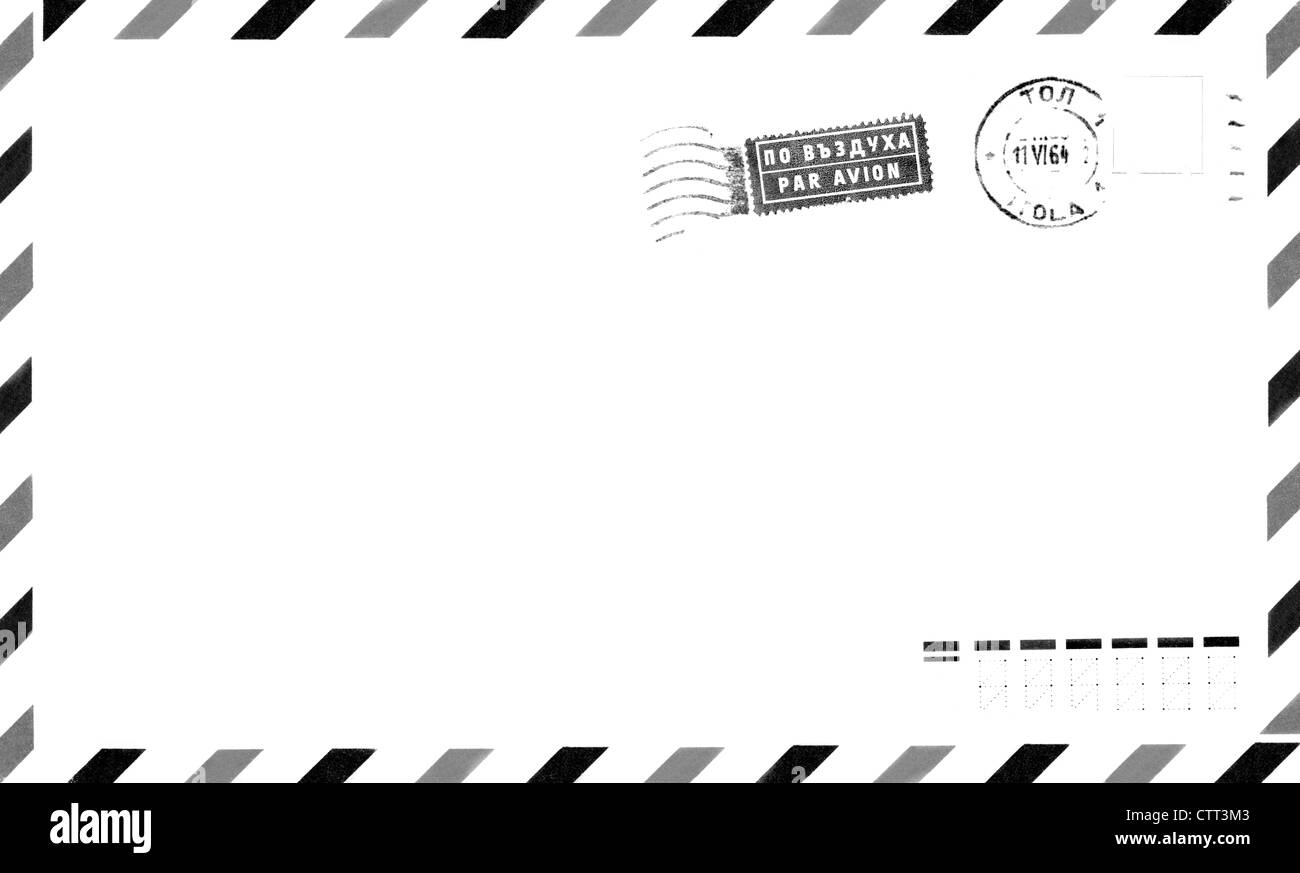 Old Postage Air Mail Envelope Background Stock Photo - Alamy