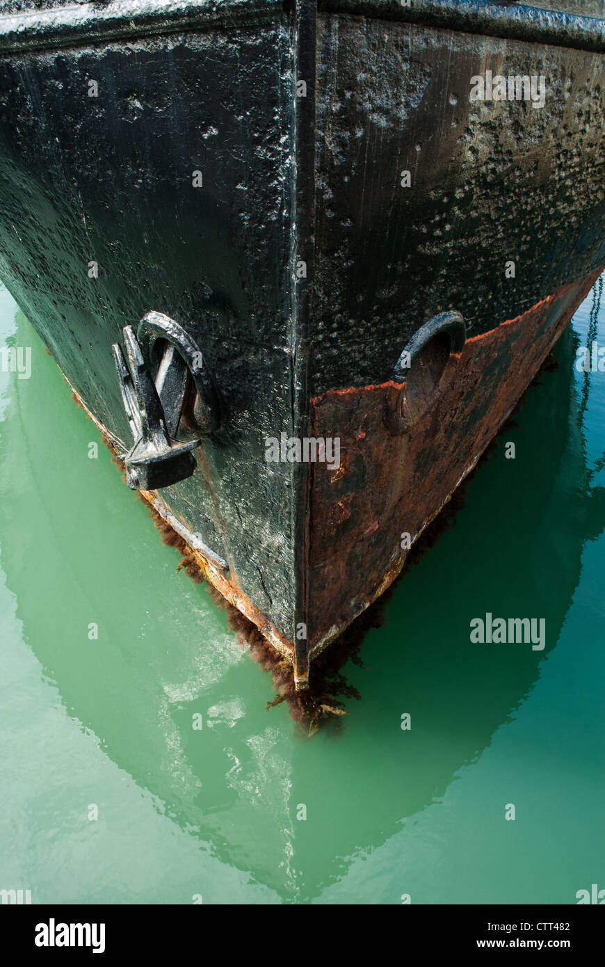 Bow of an old fishing boat in Ramsgate Stock Photo - Alamy