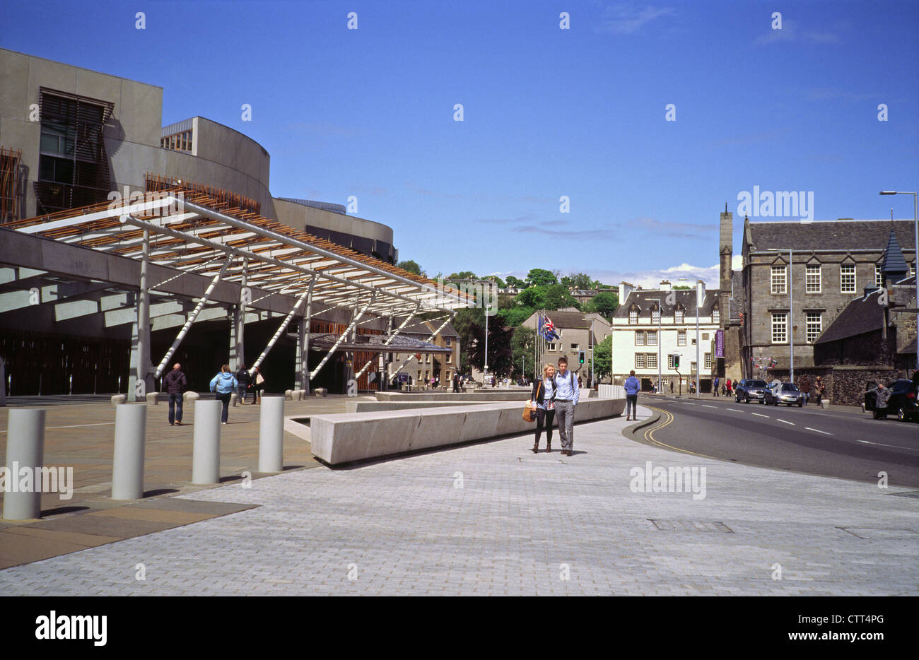 Scottish Parliament Building in Holyrood, Edinburgh, Scotland Stock ...