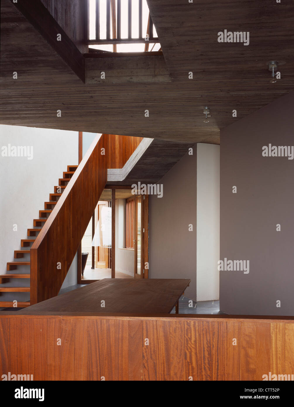 private house interior view to staircase Stock Photo - Alamy