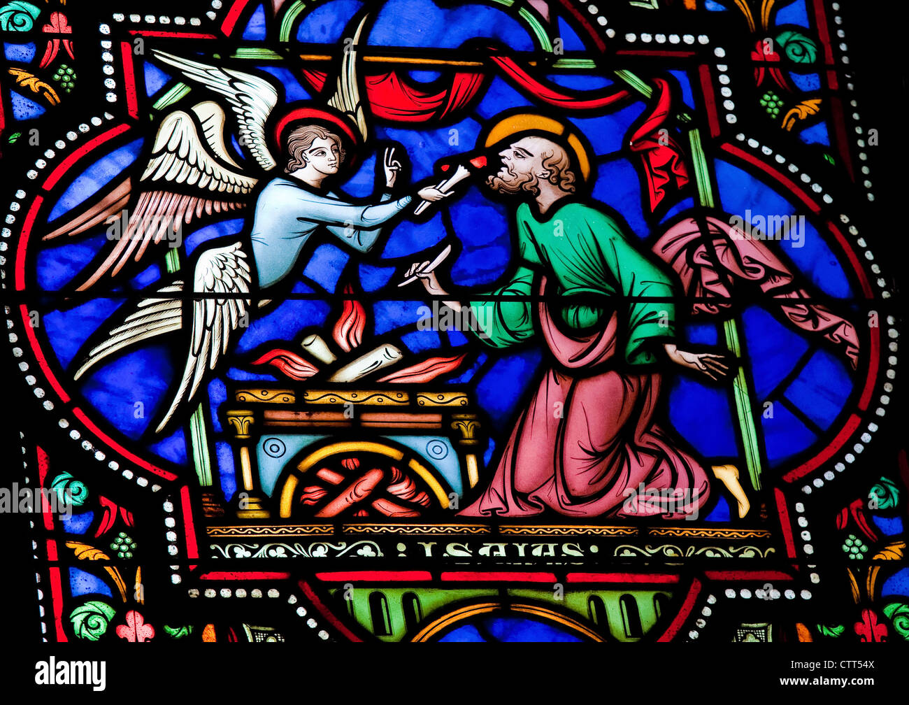 Prophet isaiah stained glass hi-res stock photography and images - Alamy