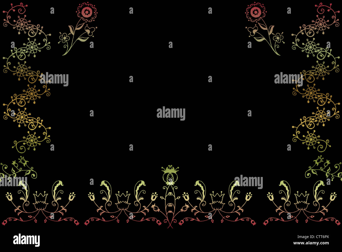Beautiful illustrated flower background design with space for your text ...