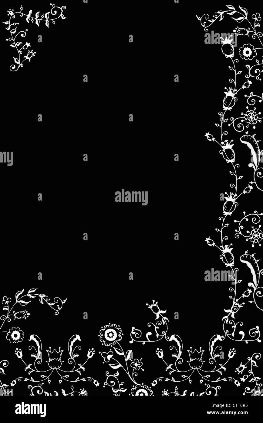 Beautiful illustrated flower background design with space for your text ...