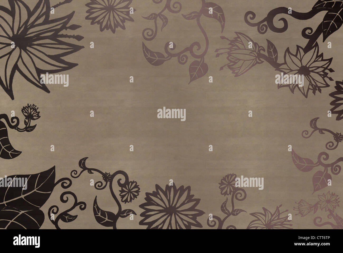 Beautiful illustrated flower background design with space for your text ...