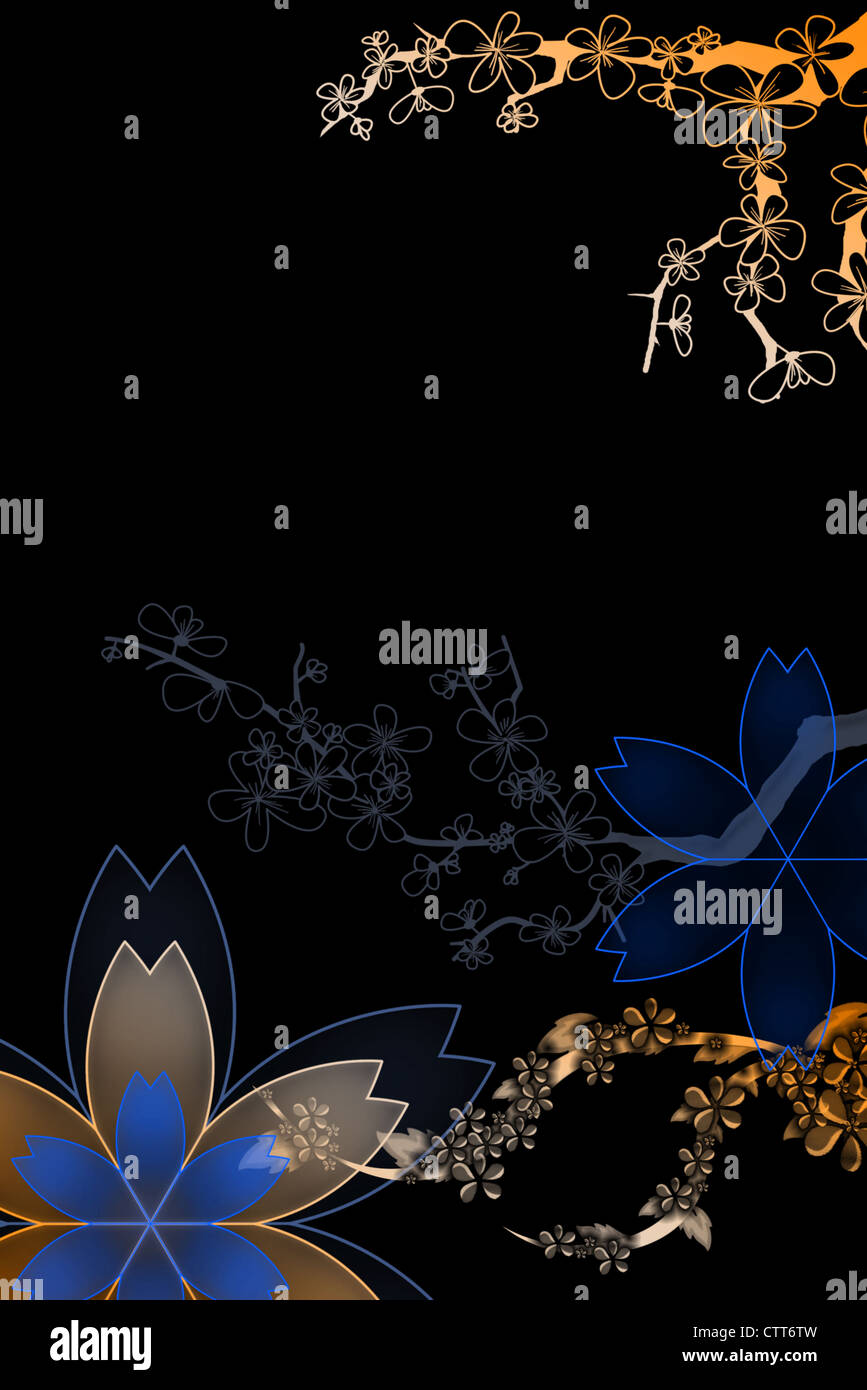 Beautiful illustrated flower background design with space for your text ...