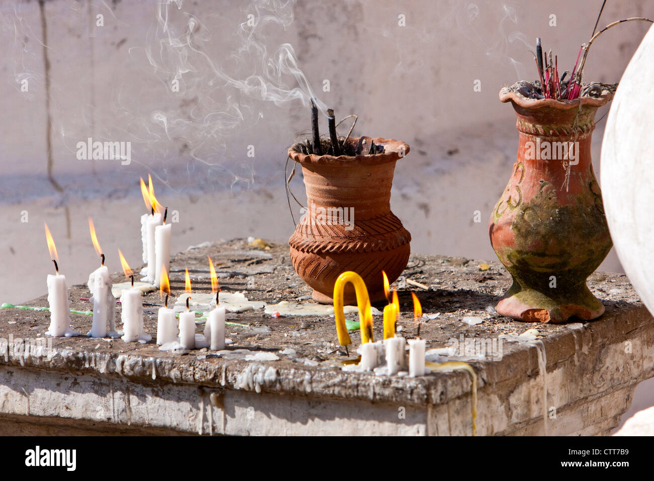 Myanmar, Burma. Candles and Incense Burning, Shwezigon (Shwezegon ...