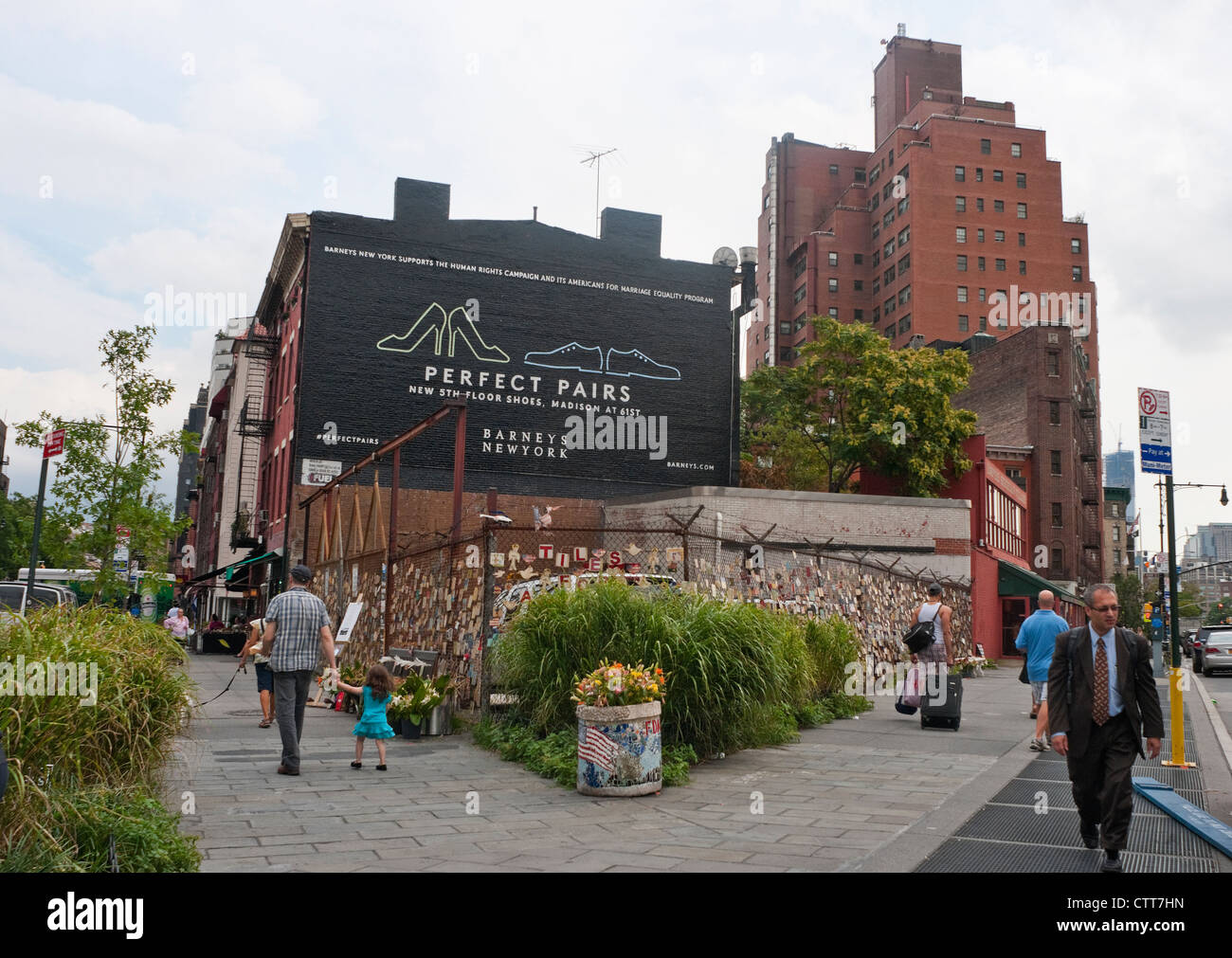 New York, NY - 31 July 2012 Mulry Square, site of Tiles For America, is ...