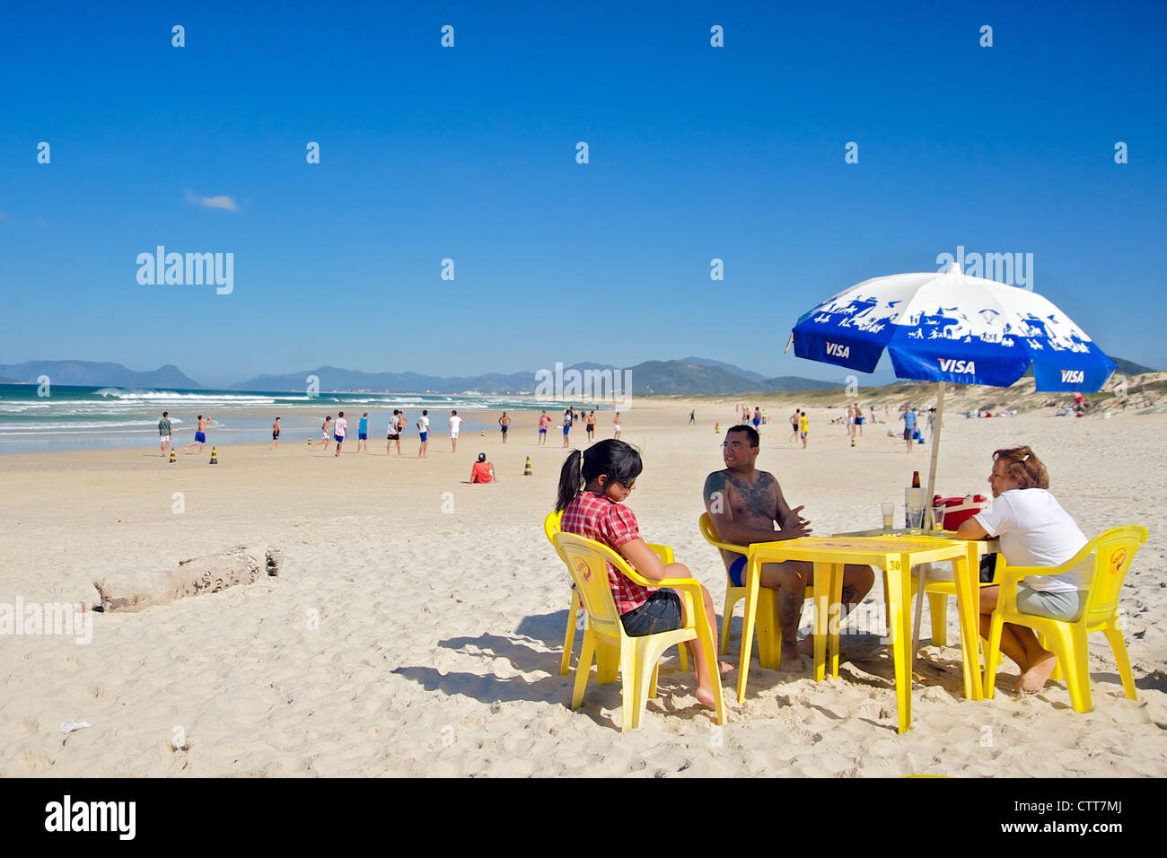 People chilling on the shore in Floripa, Brazil Stock Photo - Alamy