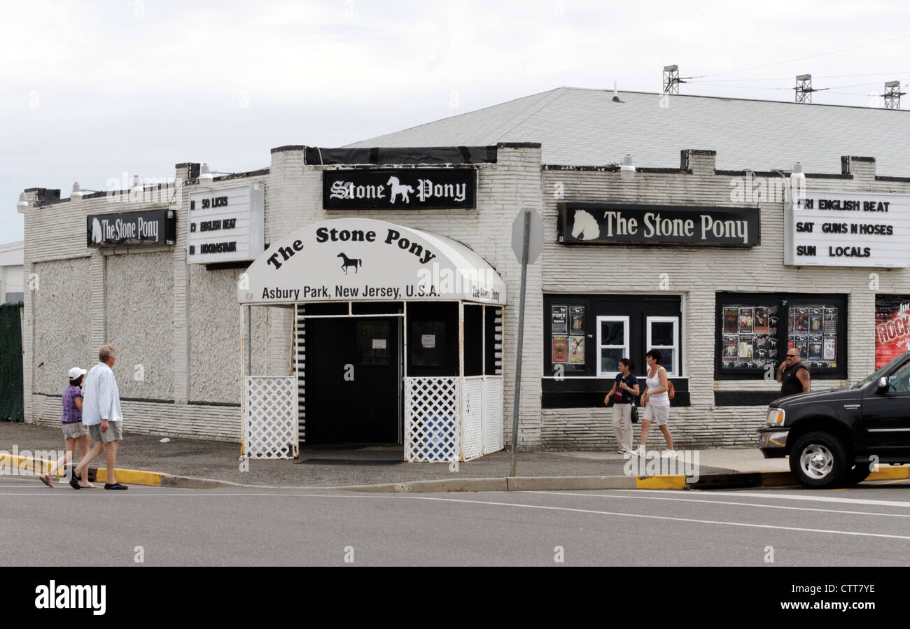 The Stone Pony bar in Asbury Park, New Jersey where Bruce Springsteen began his career Stock ...