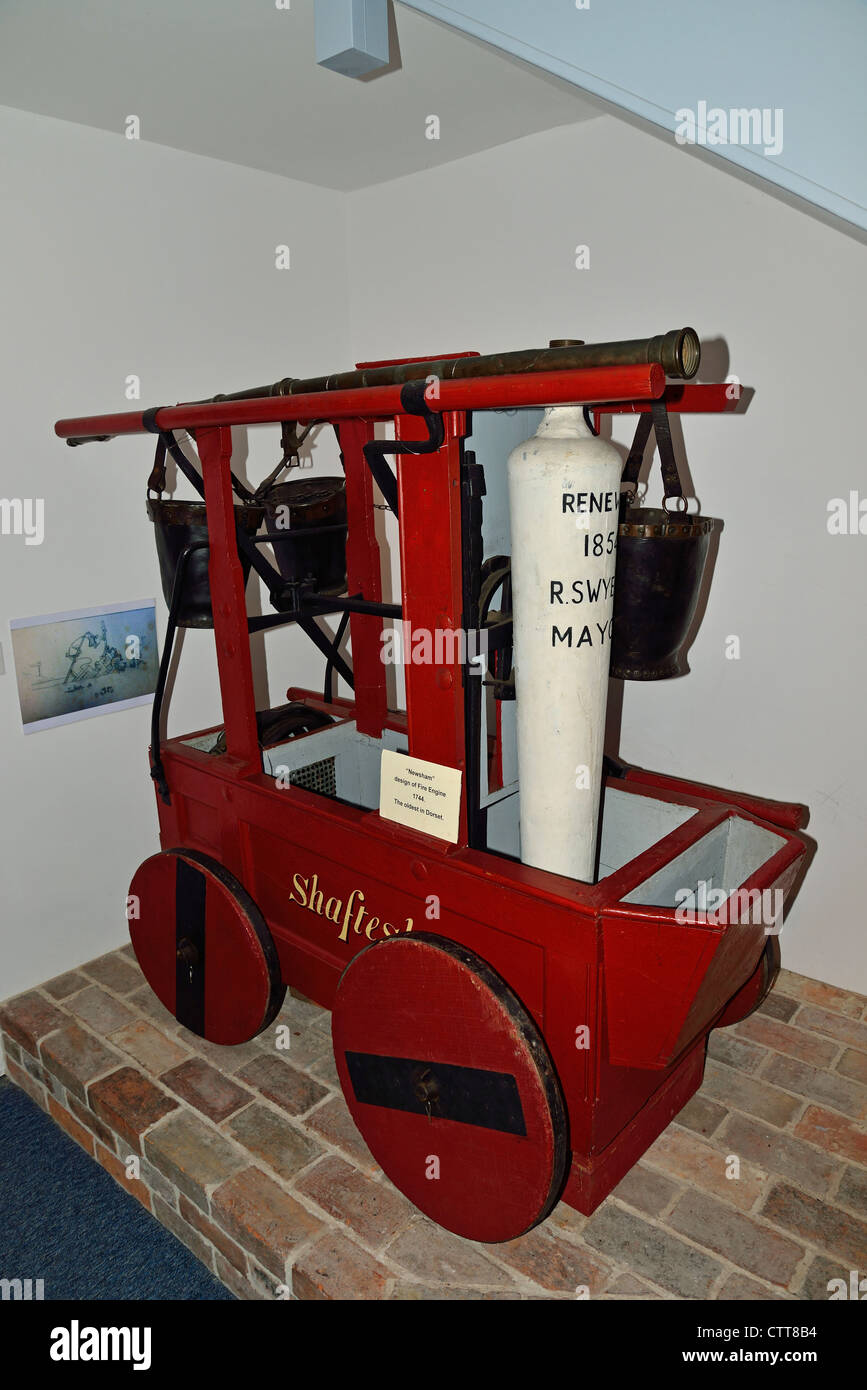 'Newsham' design of fire engine 1744 in Gold Hill Museum, Gold Hill ...