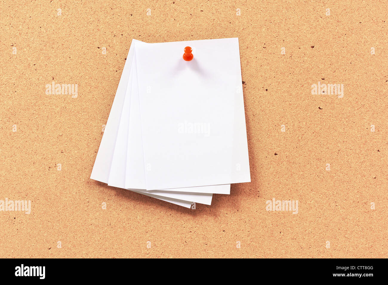 paper note on bulletin board, cork board Stock Photo - Alamy