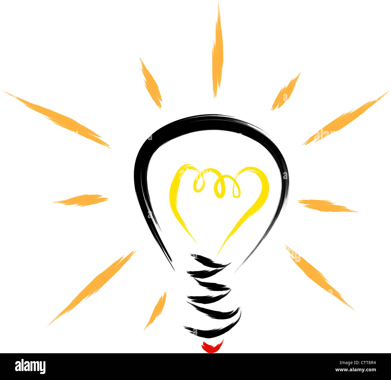 light bulb abstract illustration Stock Photo - Alamy