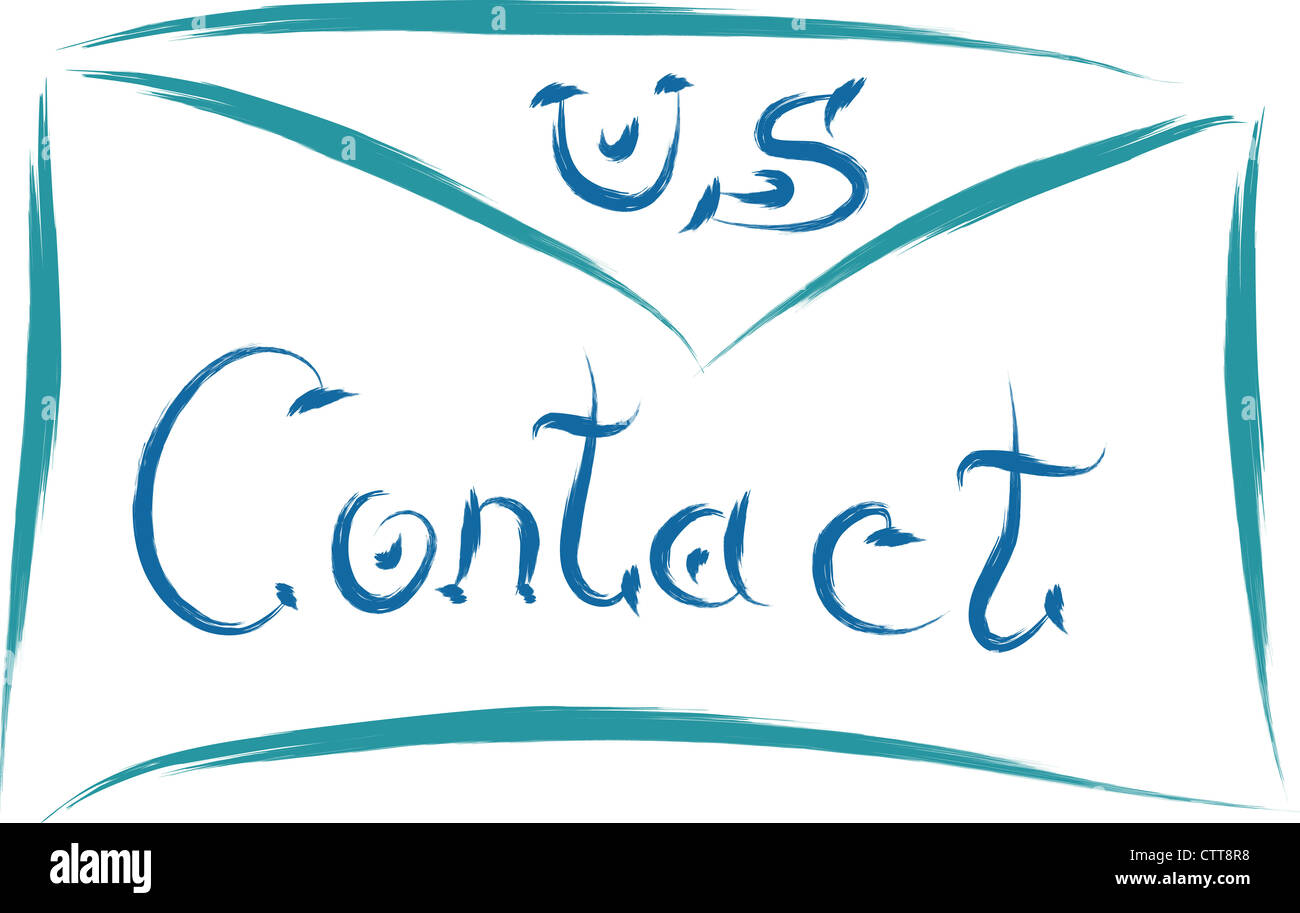 contact us written on envelope Stock Photo - Alamy