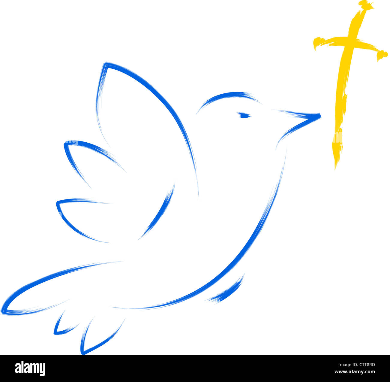 Dove with cross symbol hi-res stock photography and images - Alamy