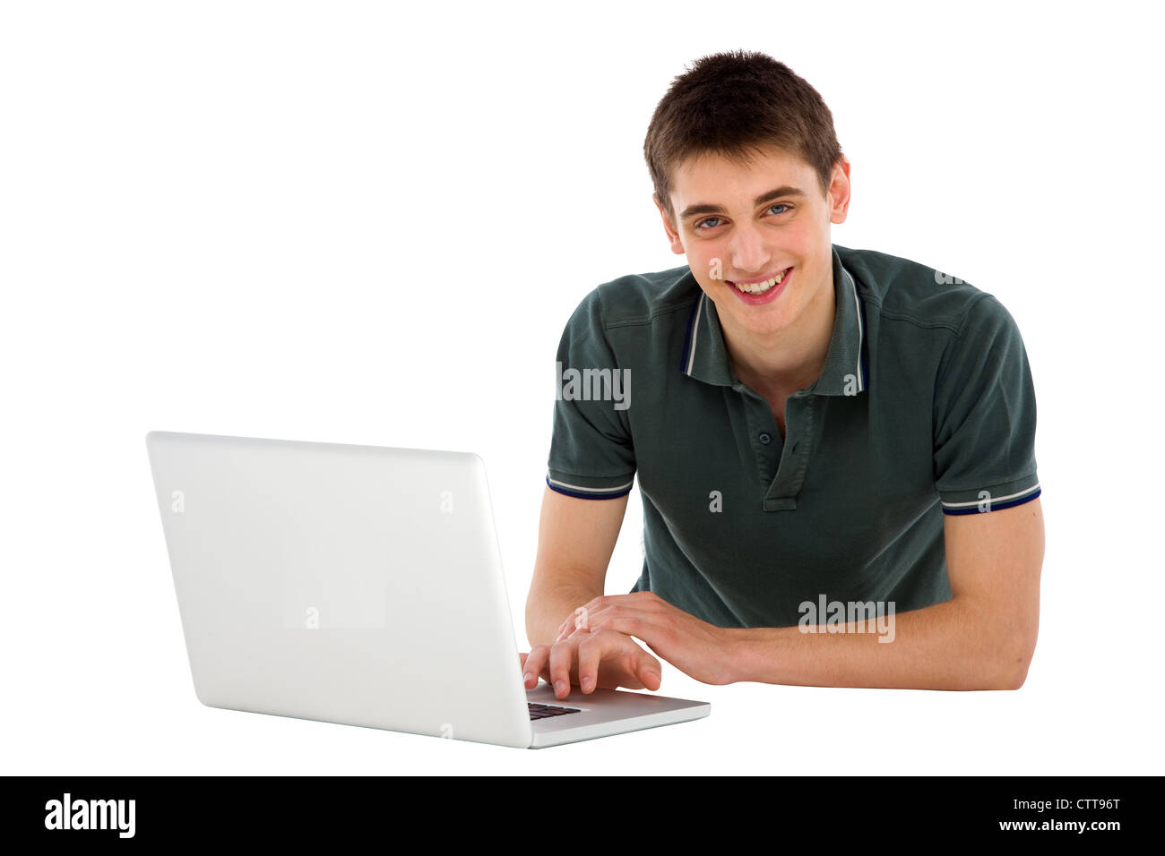 teenage boy with laptop Stock Photo - Alamy