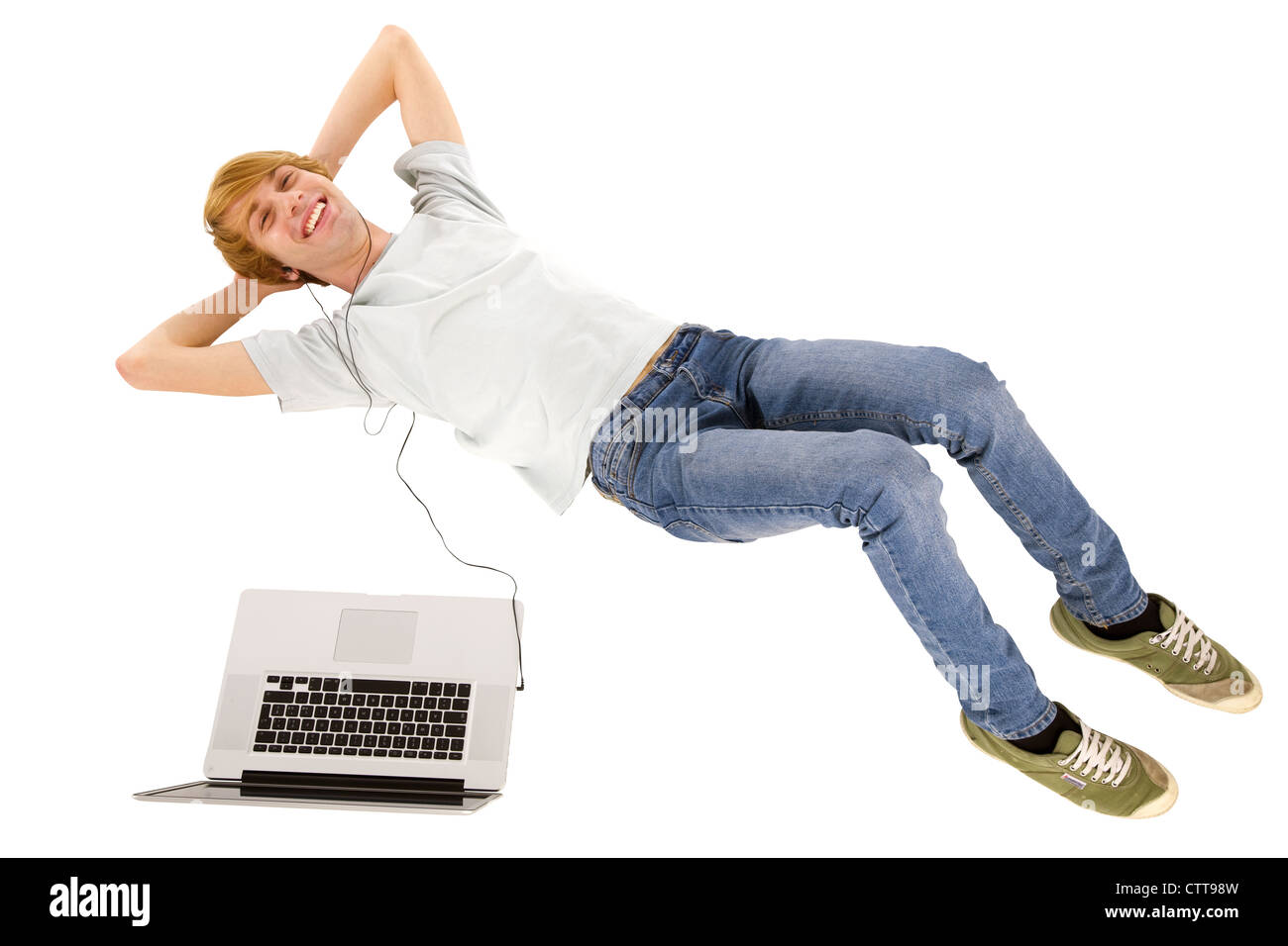 teenage boy with laptop Stock Photo - Alamy