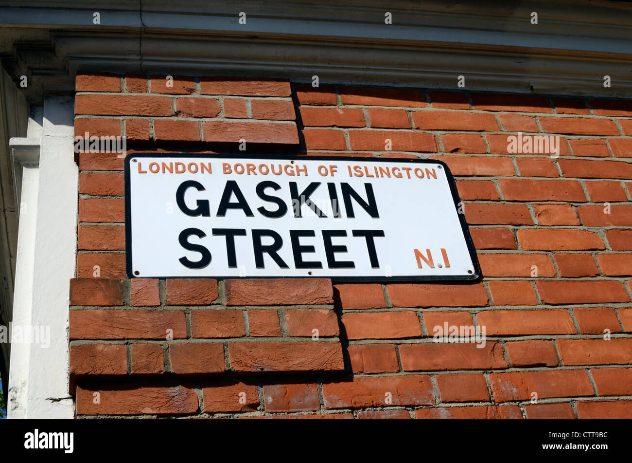 Gaskin Street N1 street sign, Islington, London, UK Stock Photo - Alamy