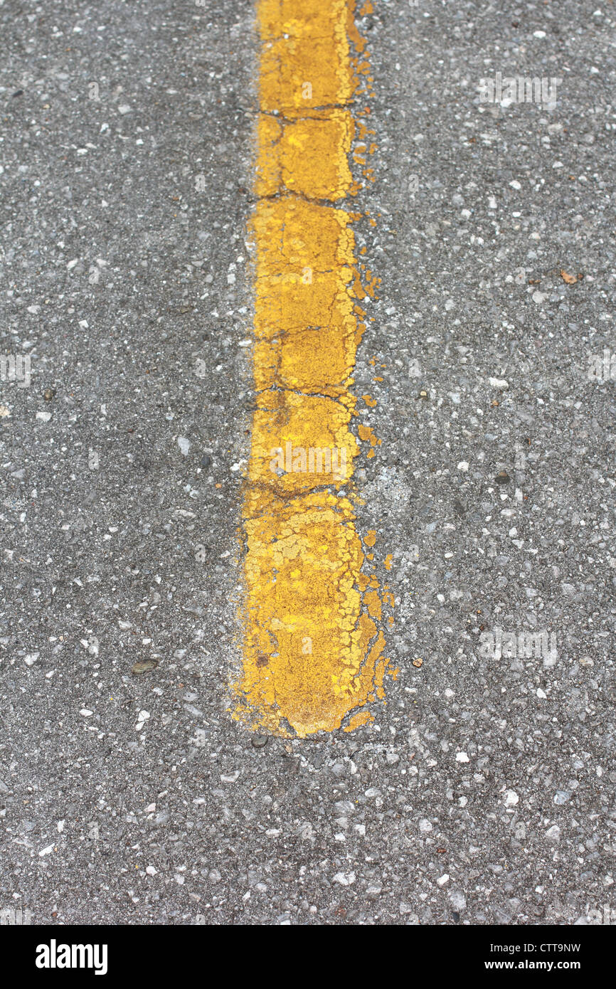 top view rough road , straight line Stock Photo - Alamy