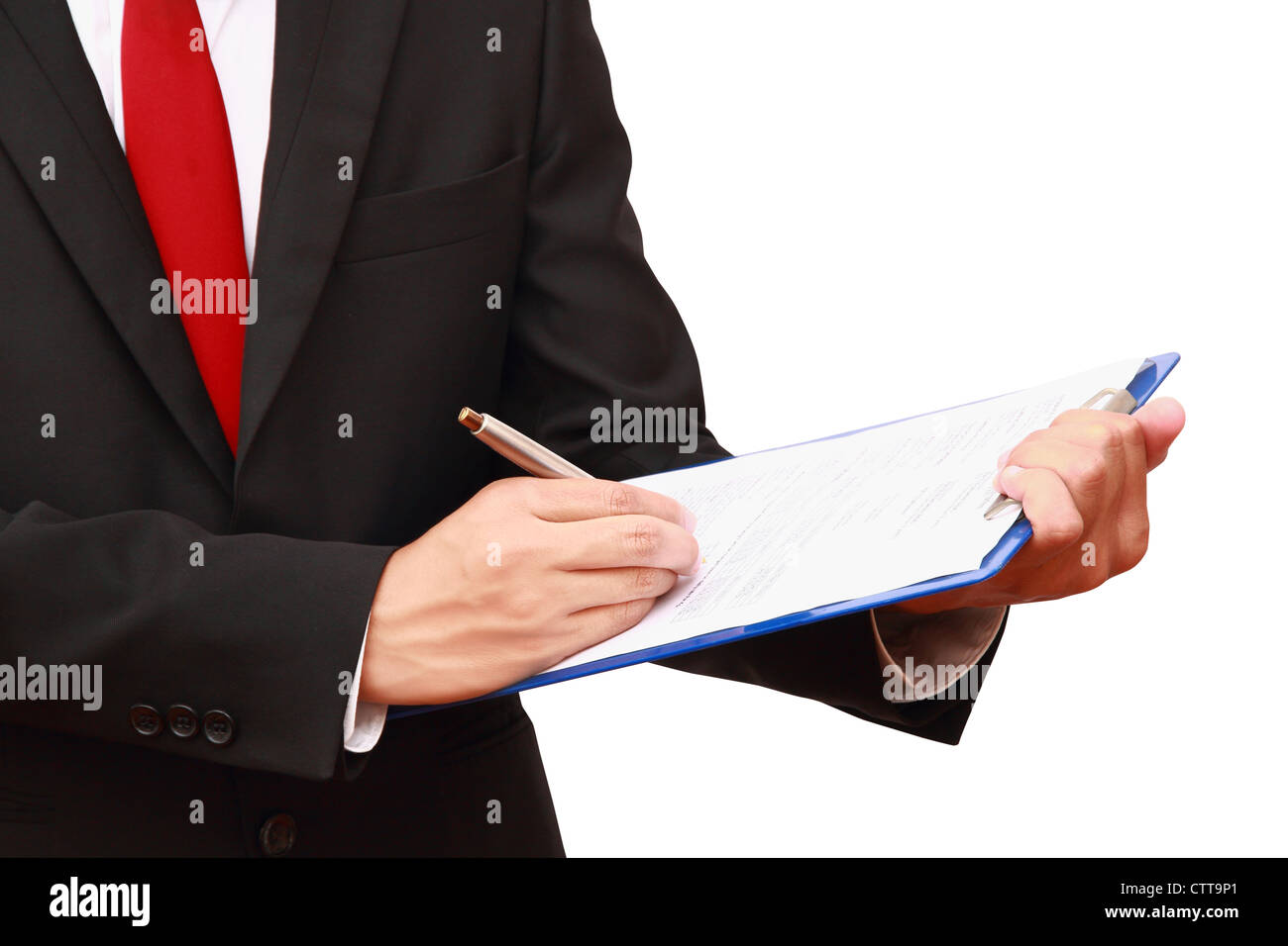 businessman analyzing document Stock Photo - Alamy
