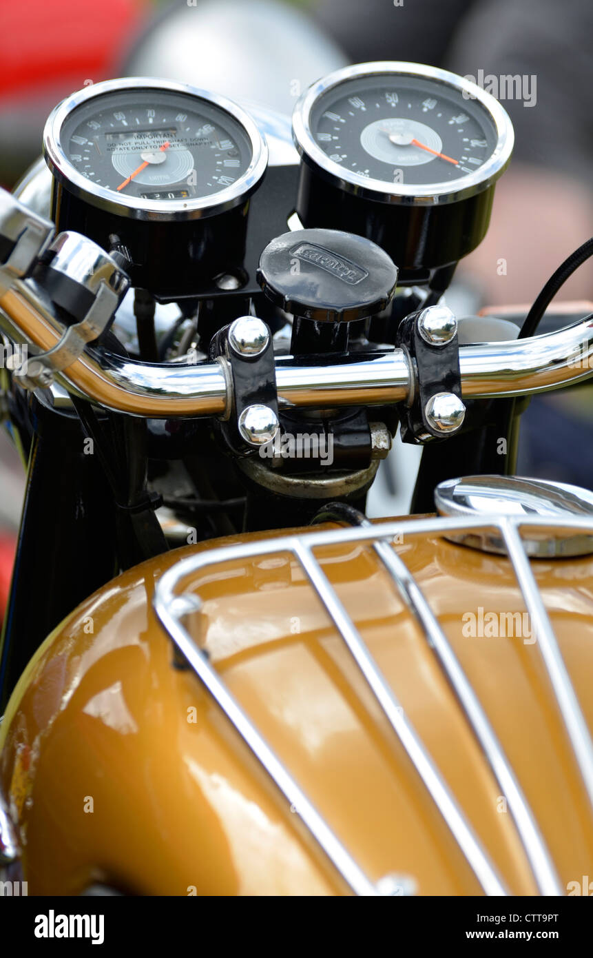 triumph motorcycle speedo and rev counter Stock Photo - Alamy
