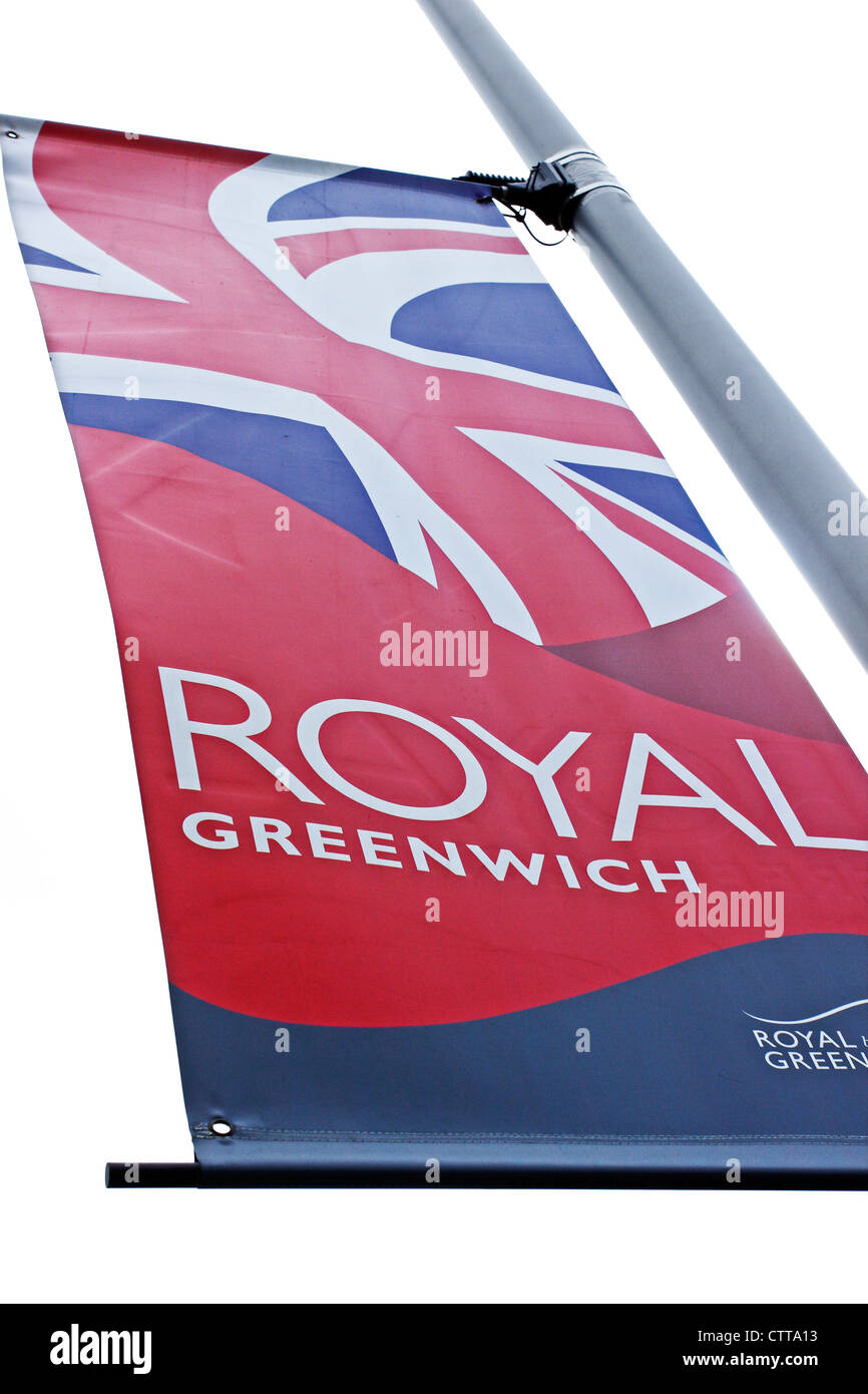 Street banner announcing that Greenwich is now a Royal Borough Stock ...