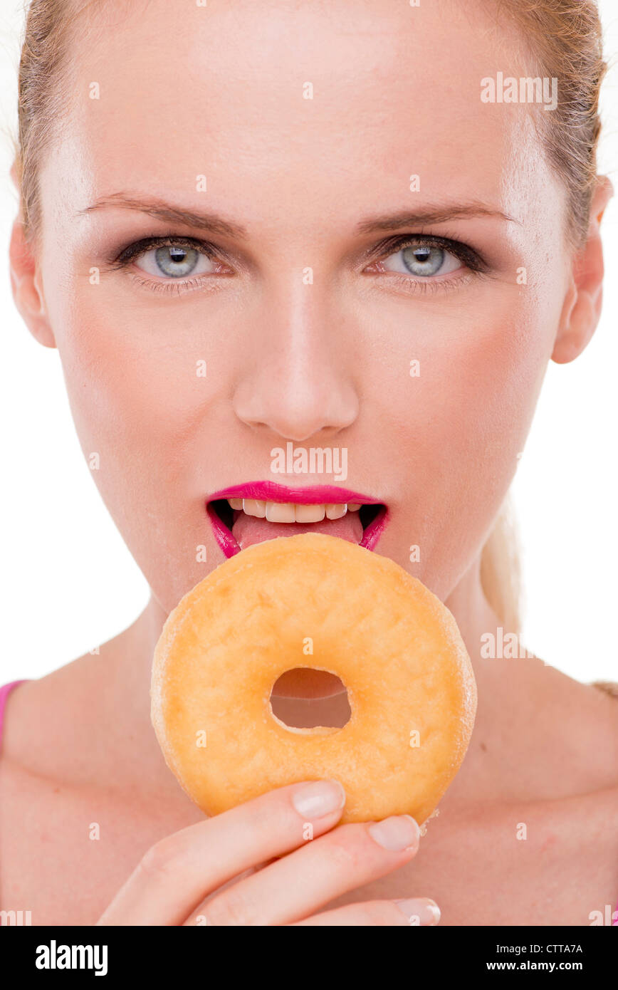 Fat person eating a donut hi-res stock photography and images - Alamy