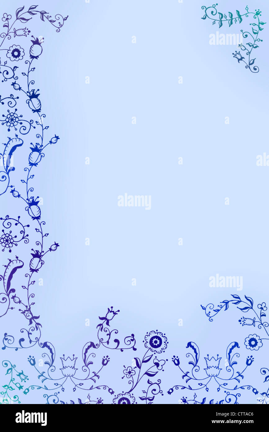 Beautiful illustrated flower background design with space for your text ...