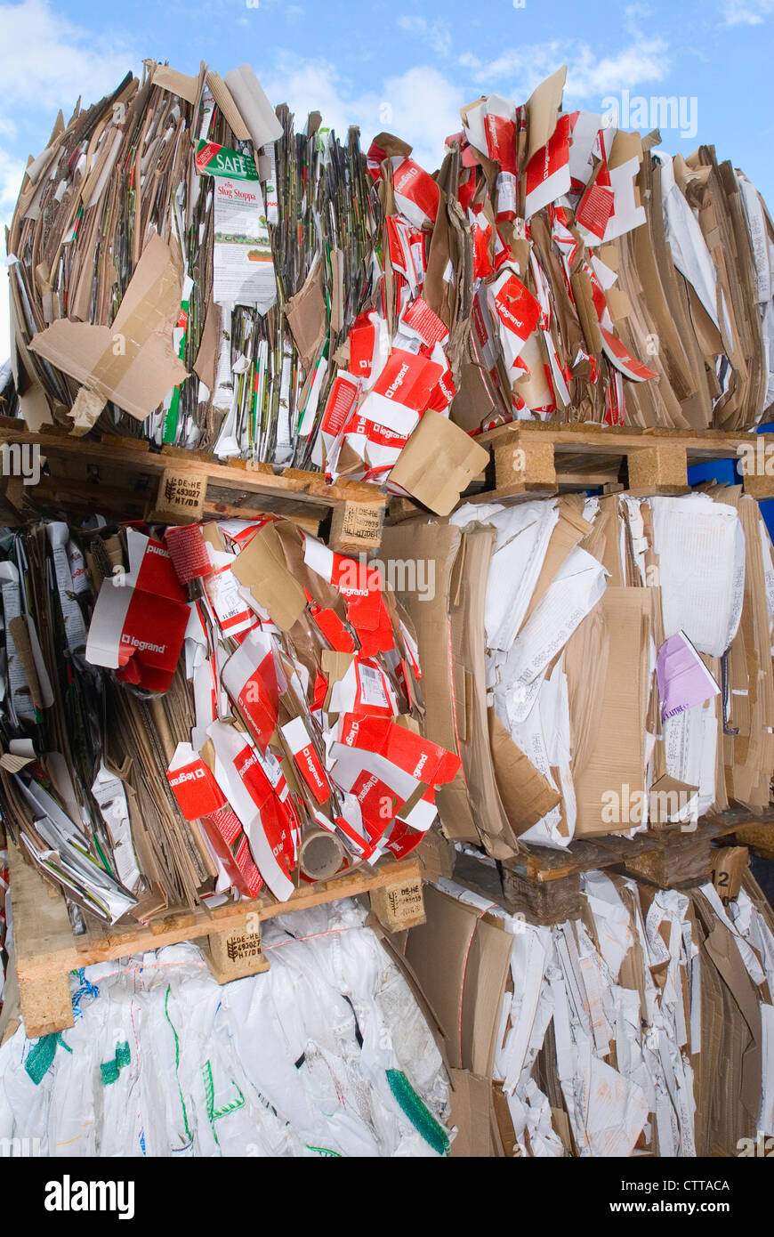 Recycled paper and cardboard Stock Photo - Alamy