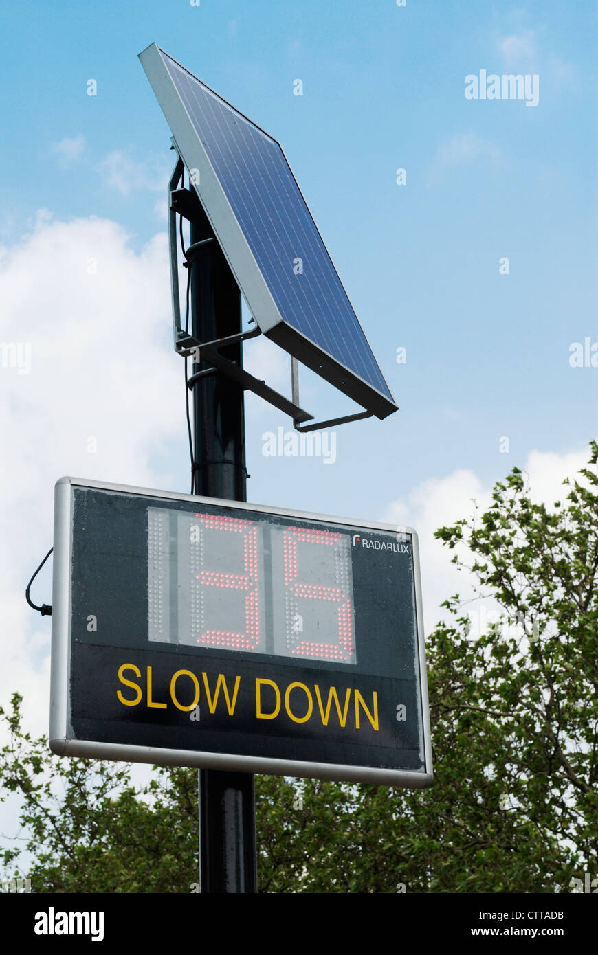 Solar powered speed sign hi-res stock photography and images - Alamy